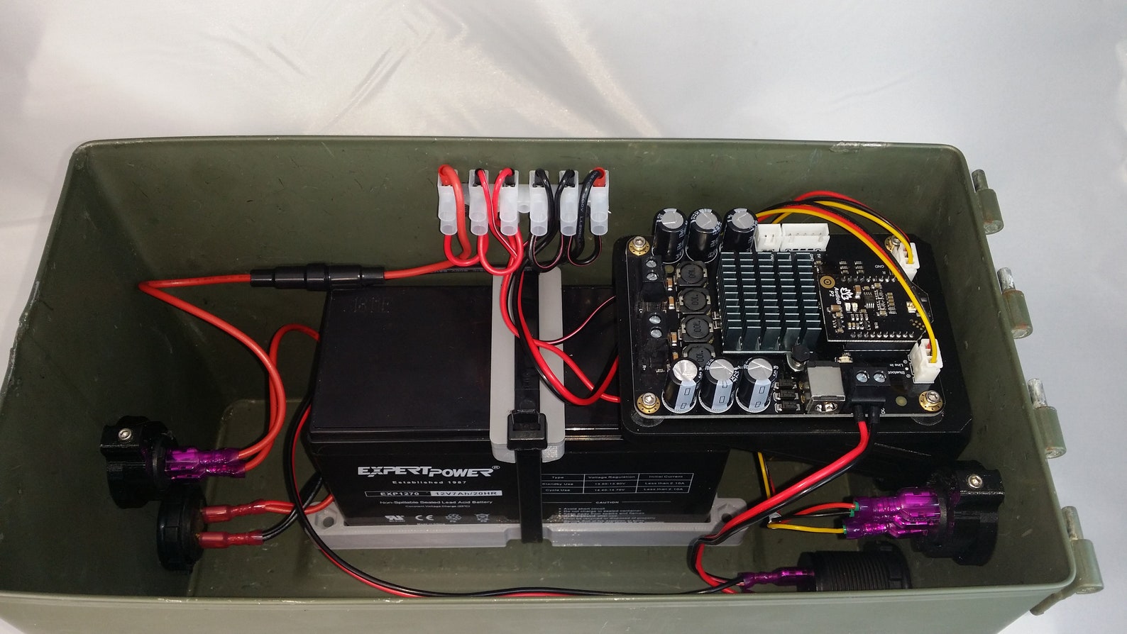 MAX POWER Bluetooth Ammo Can Boombox. Completely Assembled 50W+50W ...