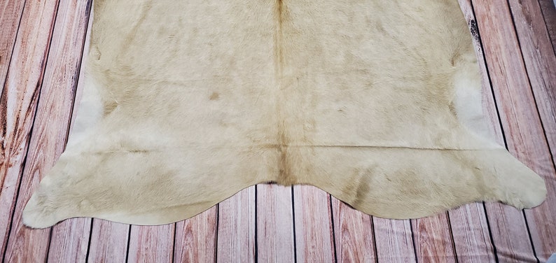 Light Beige Cowhide Rug 88 X 79 Inches 7024 - Etsy