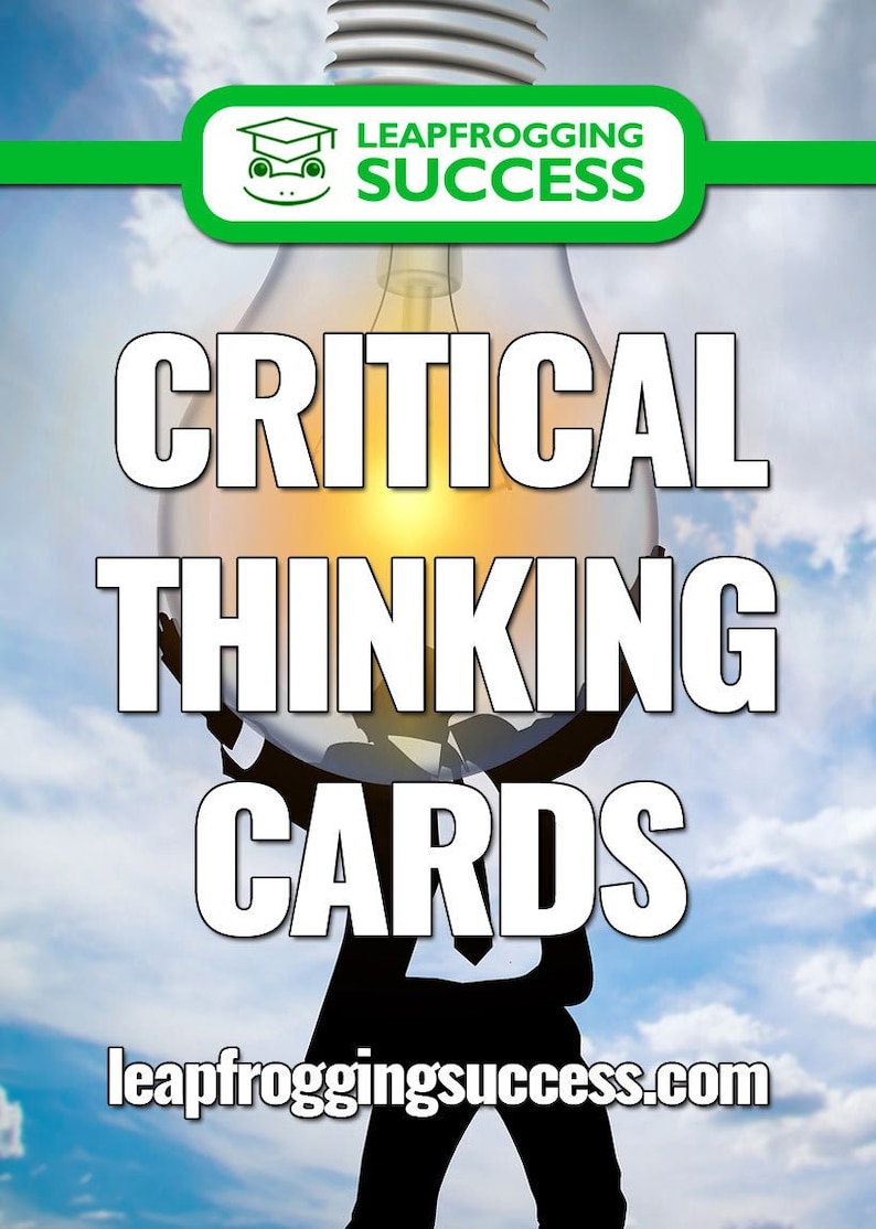 BUNDLE 5 Pack Printable Critical Thinking Cards High-res Digital Flash ...