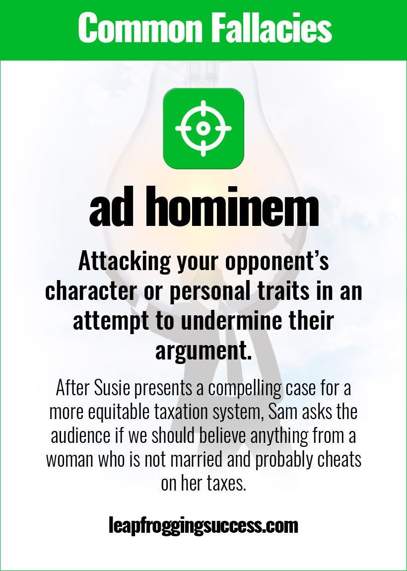 Top 24 Common Logical Fallacies High-res Digital Printable JPG Flash ...