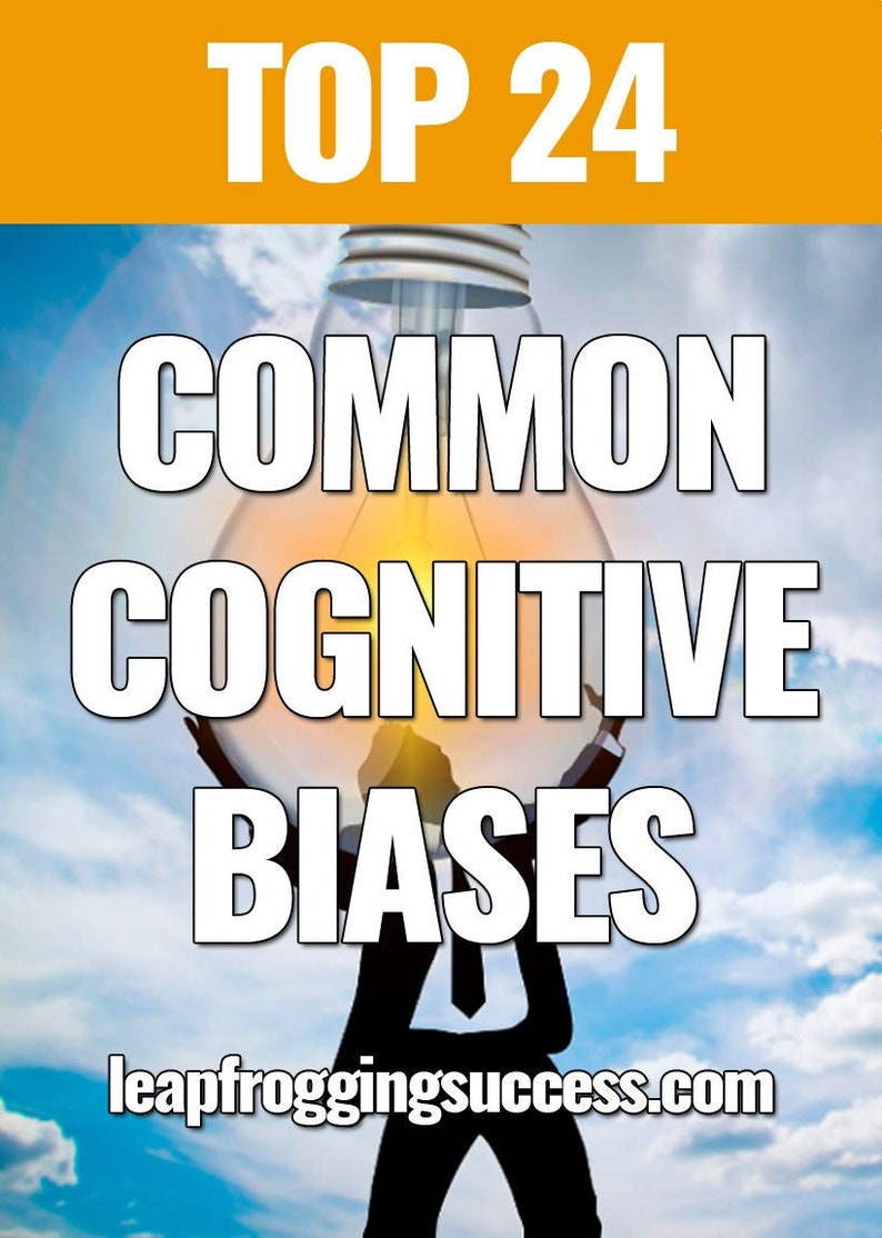 Top 24 Cognitive Biases - High-res Digital Printable JPG Flash Cards ...