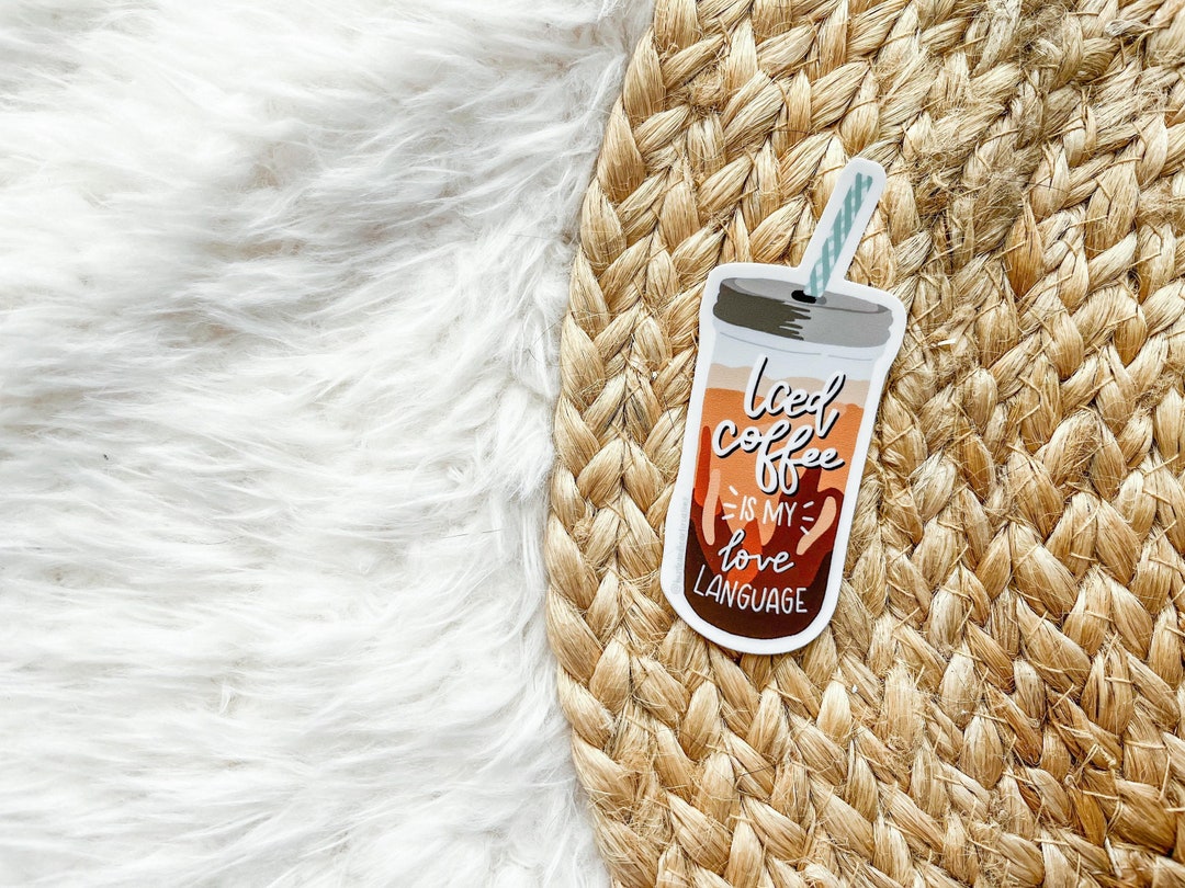 Iced Coffee Vinyl Sticker | Coffee Addict Gift, Coffee Lover Decal ...
