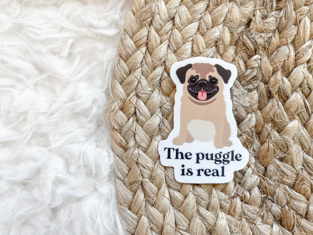 The Puggle is Real Sticker | Puggle Decal, Dog Lover Gift, Pet Decal ...