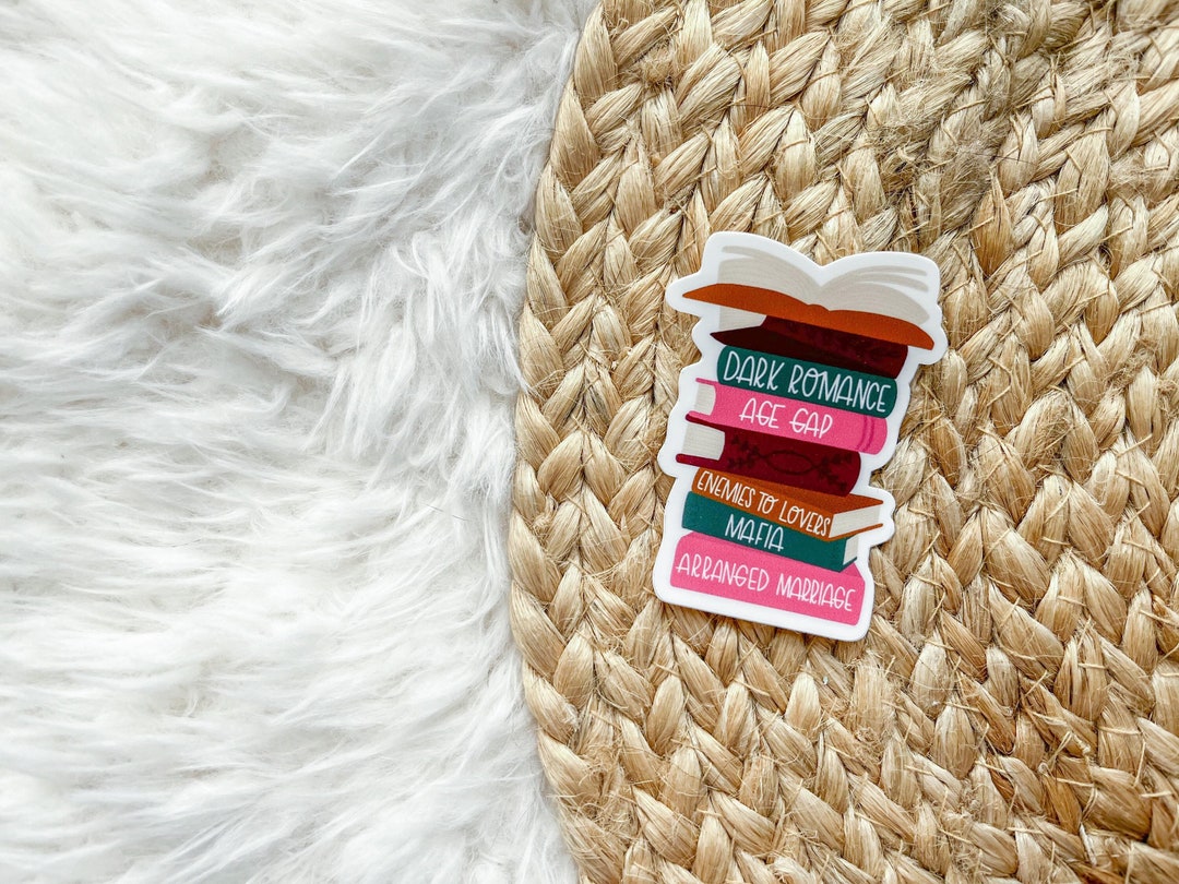 Spicy Romance Book Stack Sticker | Age Gap, Enemies to Lovers, Mafia ...
