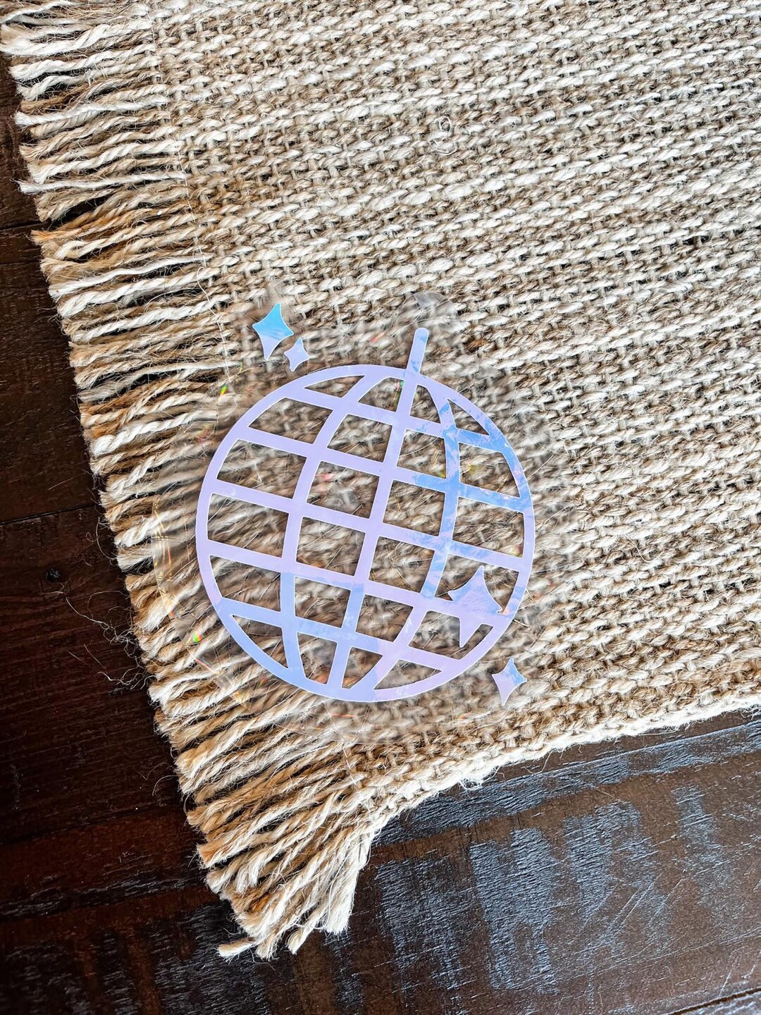 Holographic Disco Inferno Suncatcher Decal Window Cling - Etsy