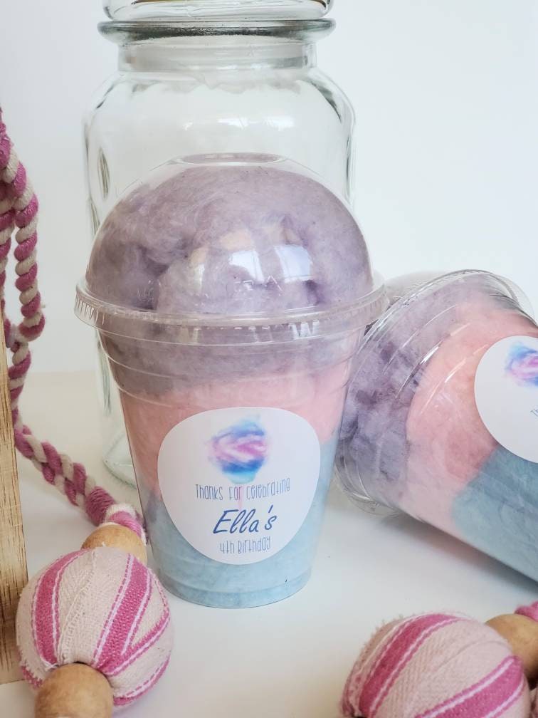 Cotton Candy Party Cups, Birthday Party Favors, Wedding Favors, Gourmet ...