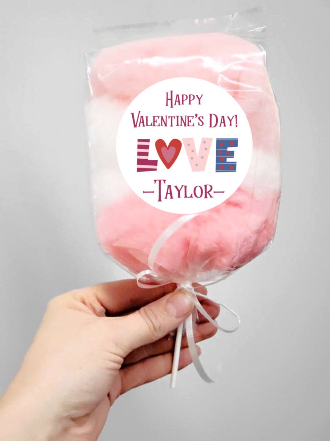 Valentine Cotton Candy on a Stick, Galentines Day, Ombré Cotton Candy ...