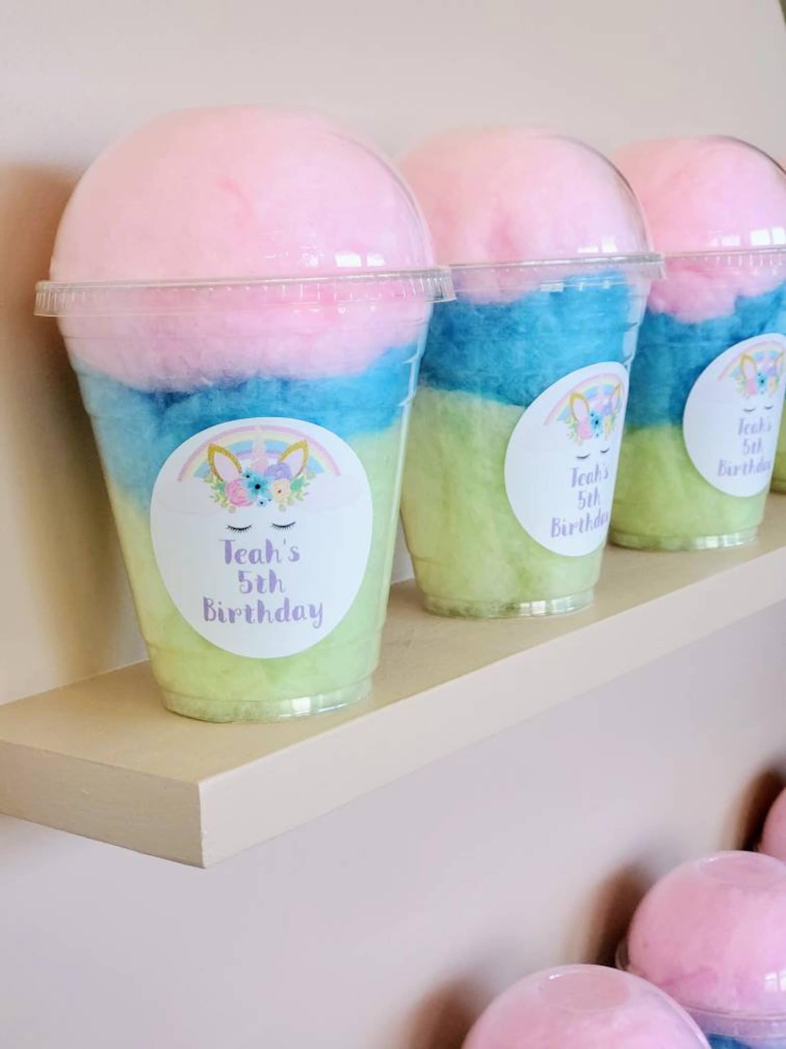 Cotton Candy Party Cups Birthday Party Favors Wedding | Etsy