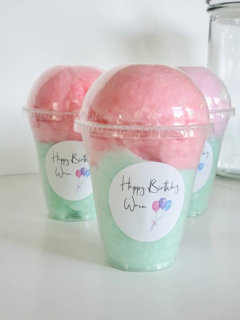 Cotton Candy Party Cups, Birthday Party Favors, Wedding Favors, Gourmet ...