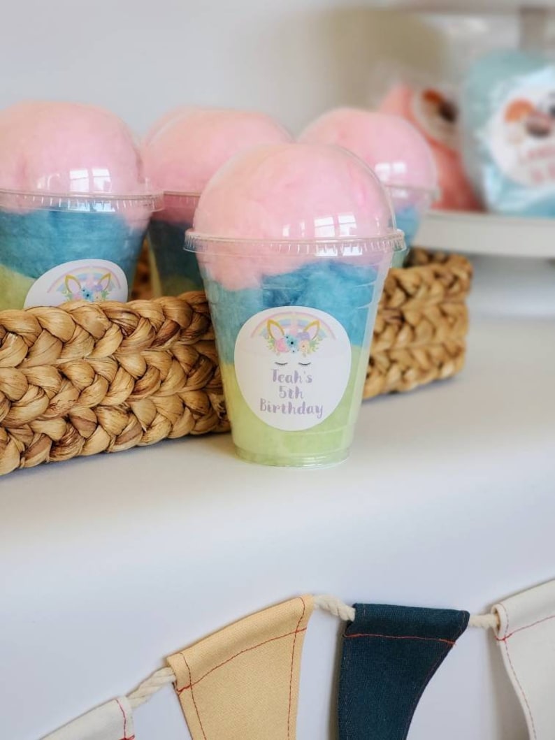 Cotton Candy Party Cups Birthday Party Favors Wedding | Etsy