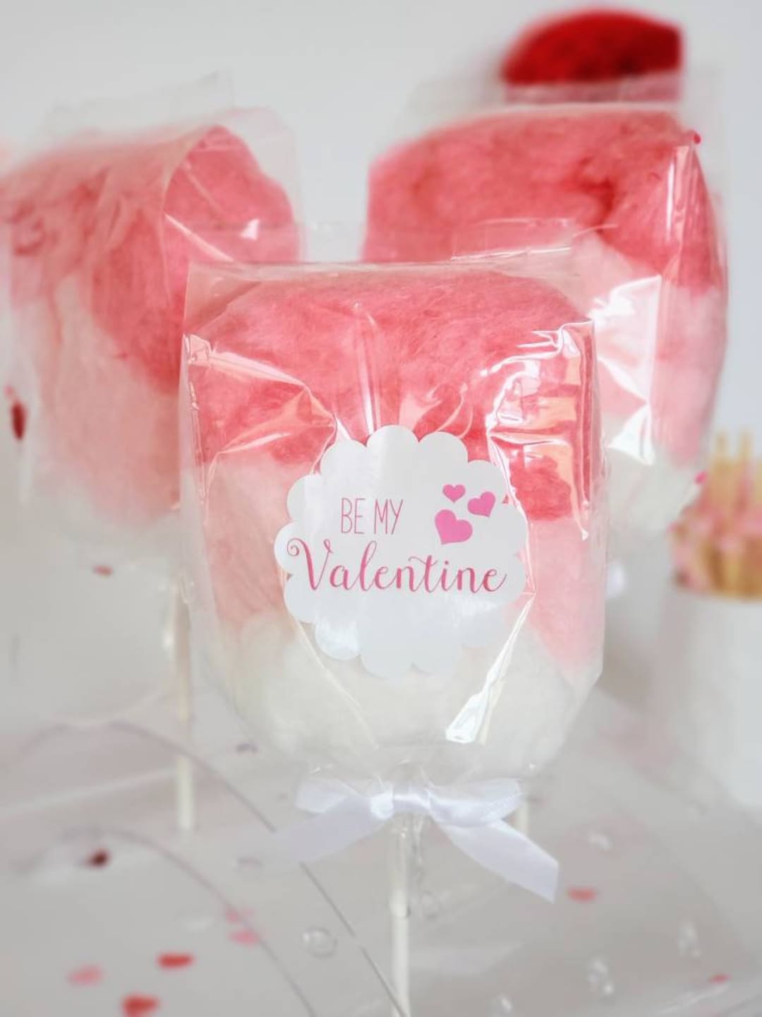 Valentines Cotton Candy on a Stick, Galentines Day, Ombré Cotton Candy ...