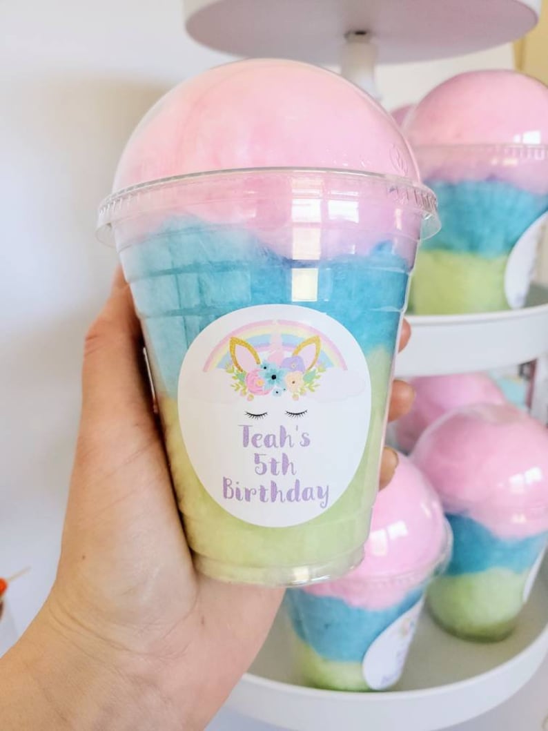 Cotton Candy Party Cups Birthday Party Favors Wedding | Etsy