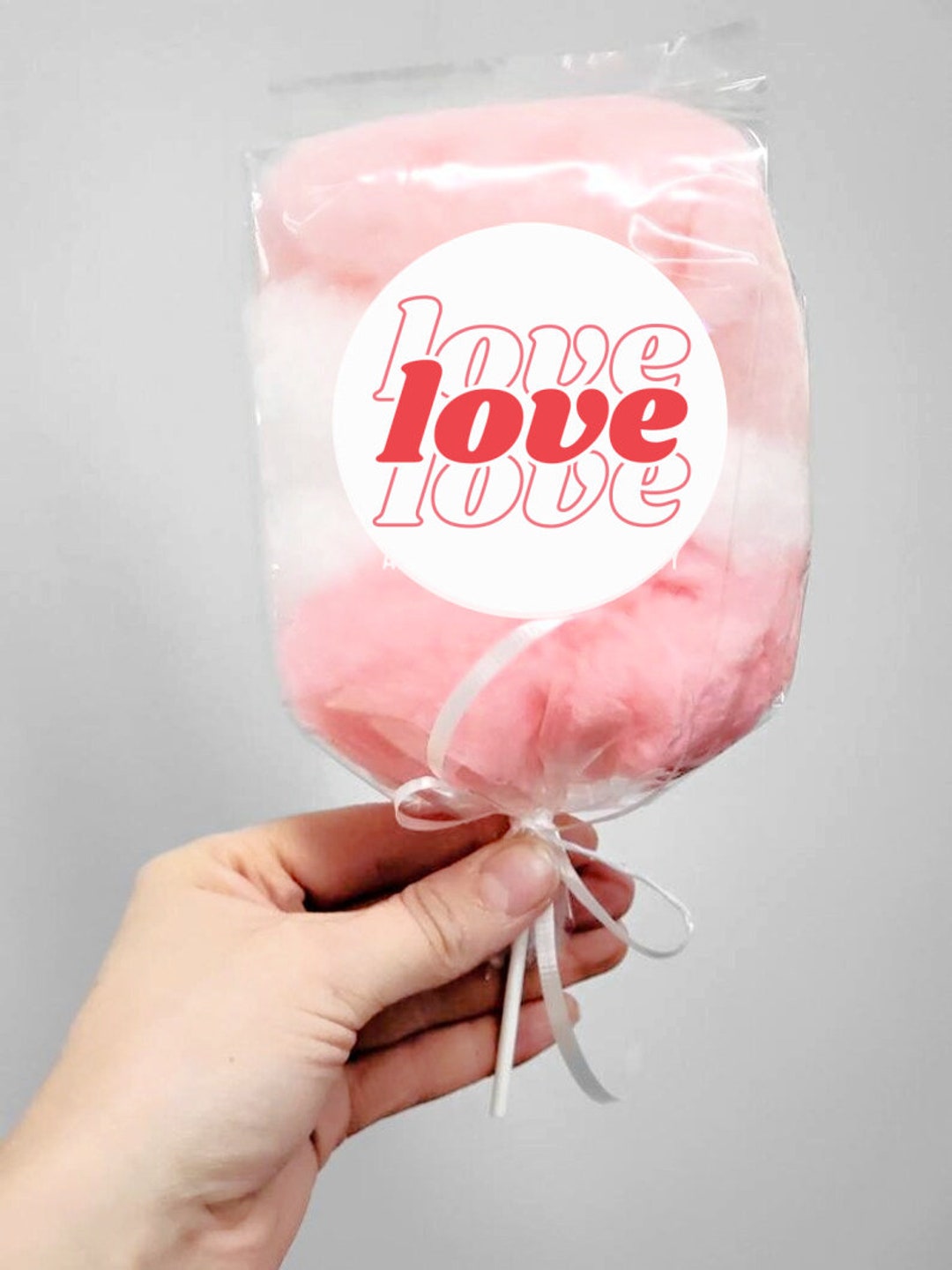 Valentine Cotton Candy on a Stick, Galentines Day, Ombré Cotton Candy ...