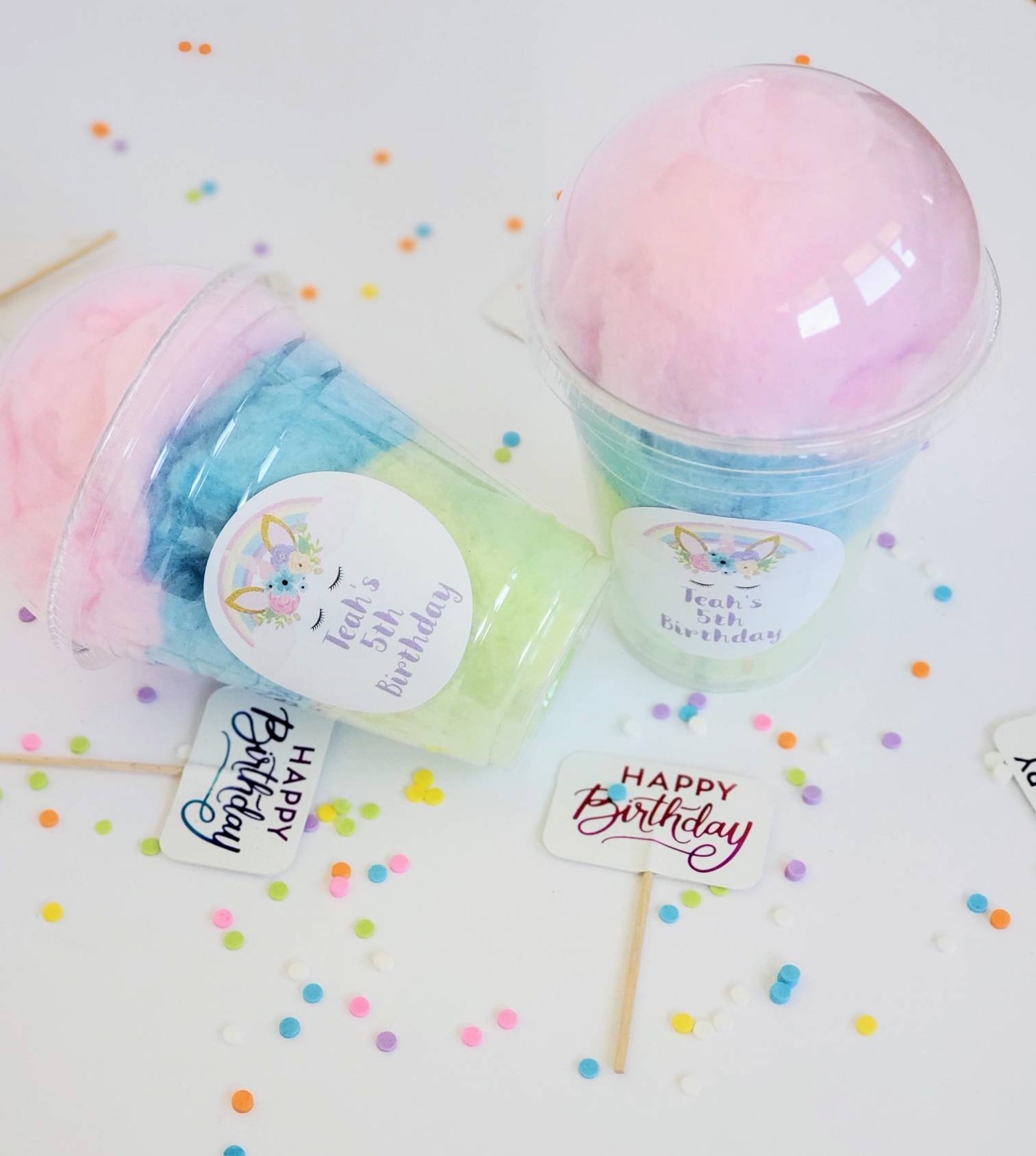 Cotton Candy Party Cups Birthday Party Favors Wedding | Etsy