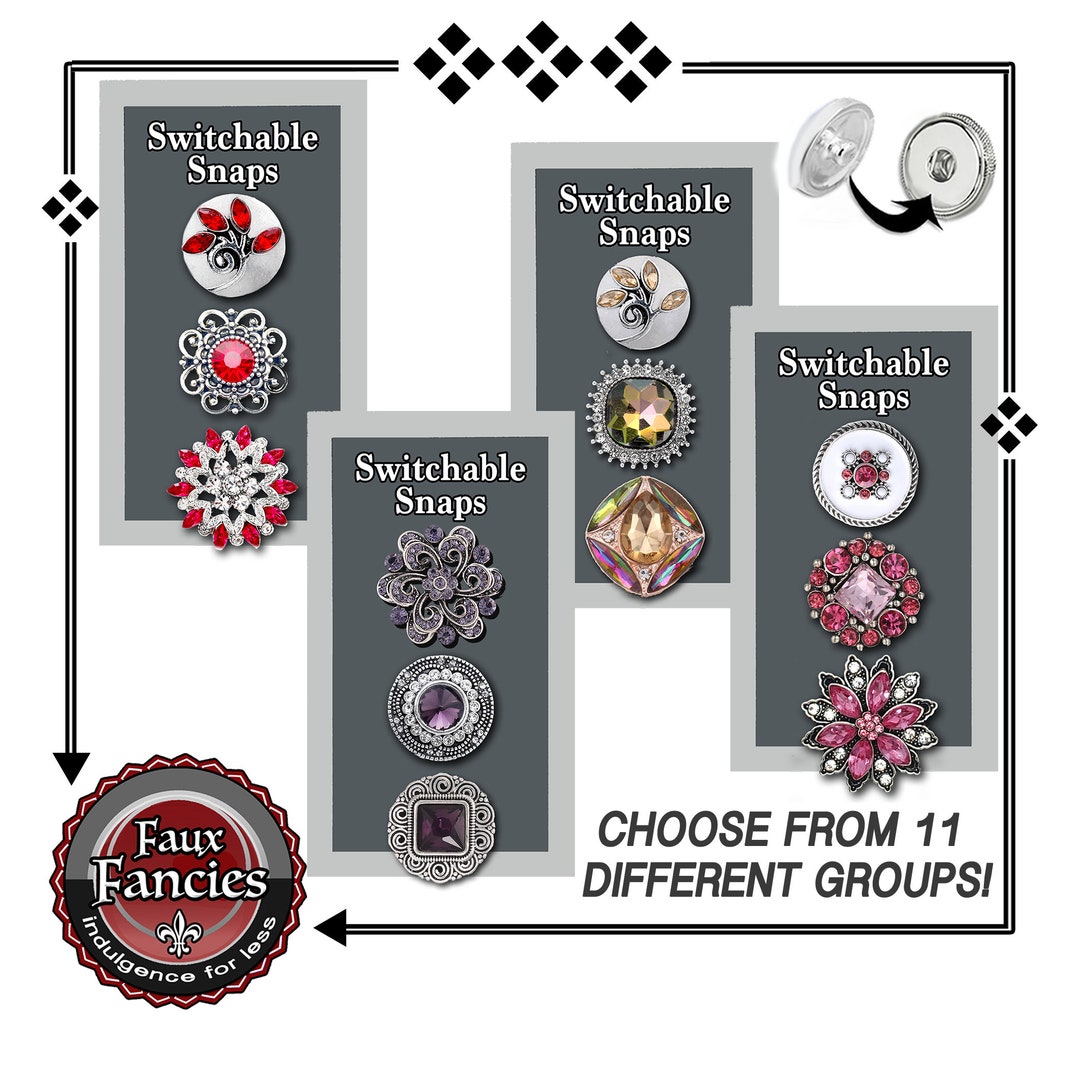 GIFT IDEA! SNAP Button 3-pc Assortment, Snap Buttons, Ginger Snaps ...