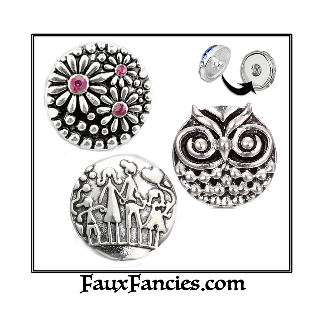 SALE! SNAP Buttons, BEAUTIFUL Snaps, 18mm Ginger Snaps, Snap Charms ...