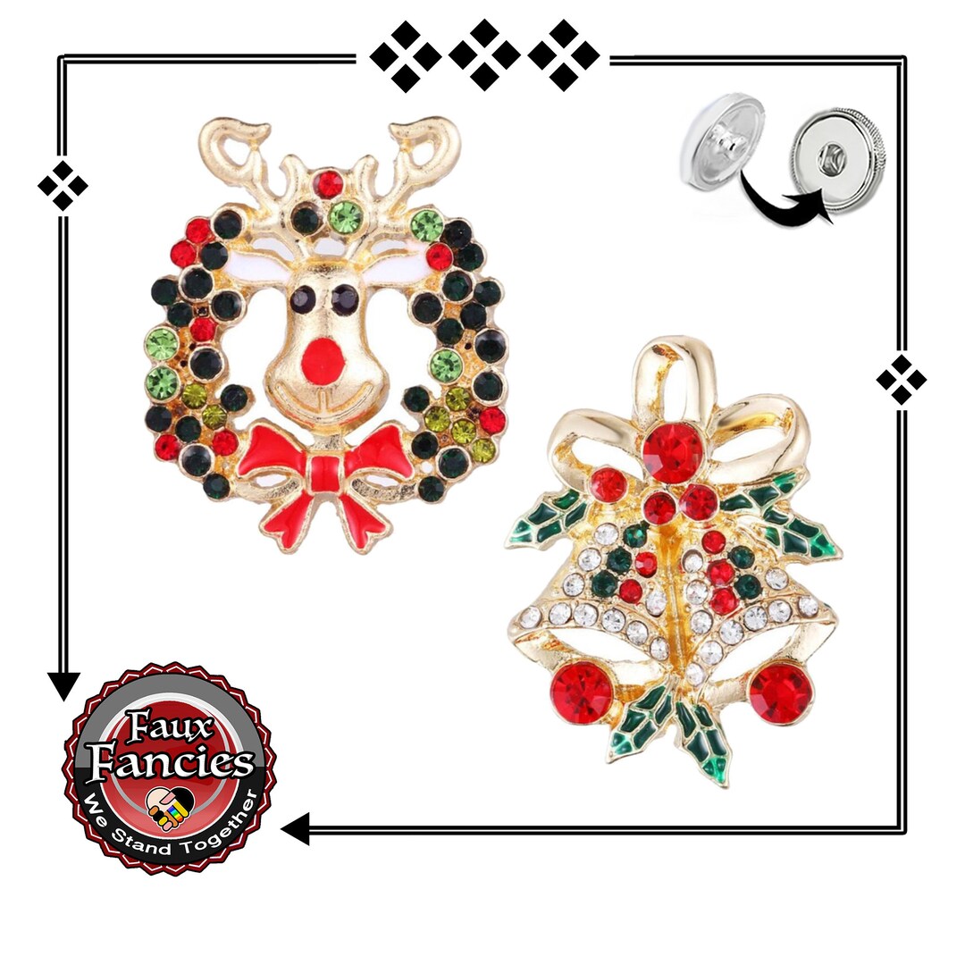 Snap Buttons, Stunning Christmas Snaps, 18mm Ginger Snap, Snap Charms ...