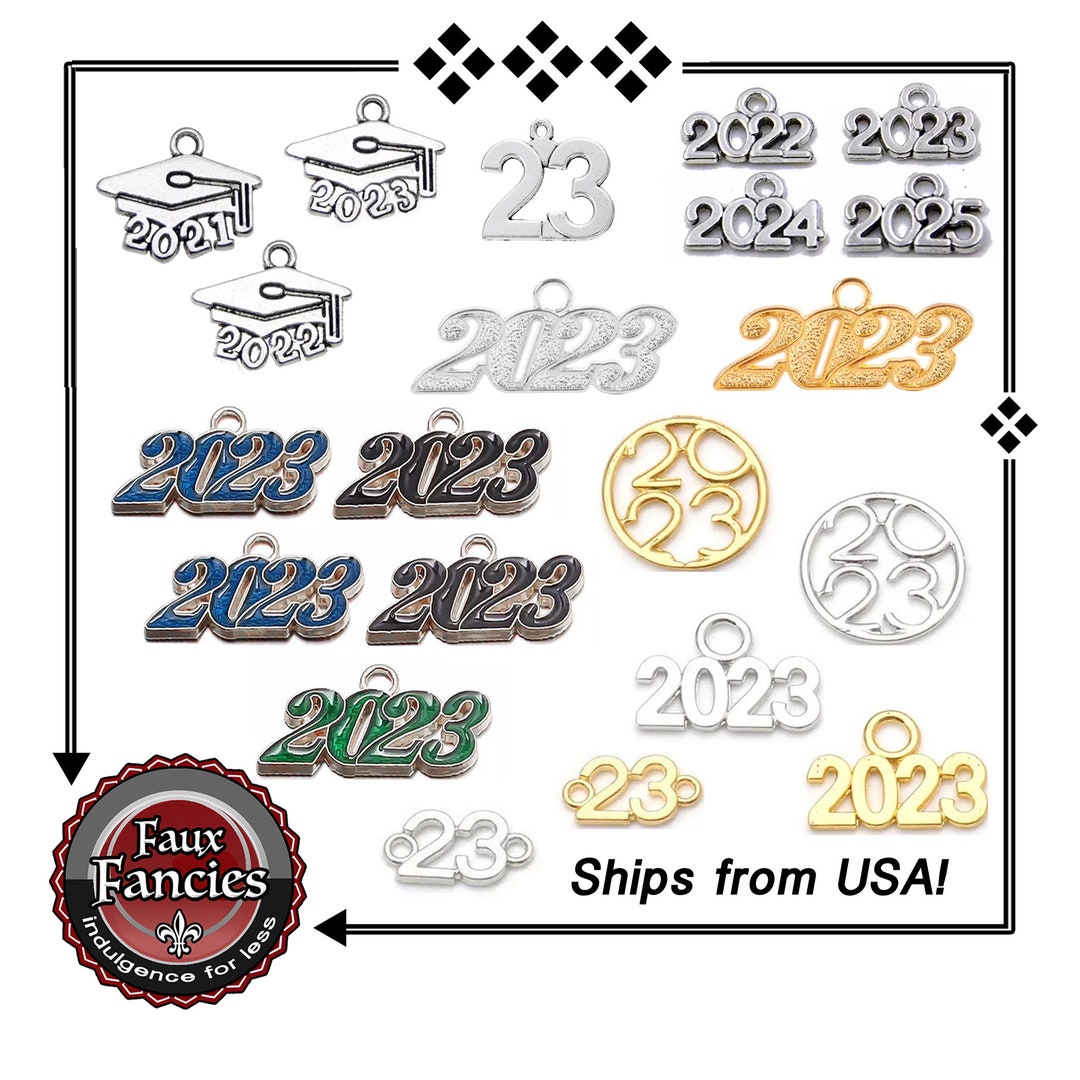 2023 Charms, 2024 Charms, 2025 Charms, 2023 Graduation Charms, 2023 Wedding Charms, Charm for ...