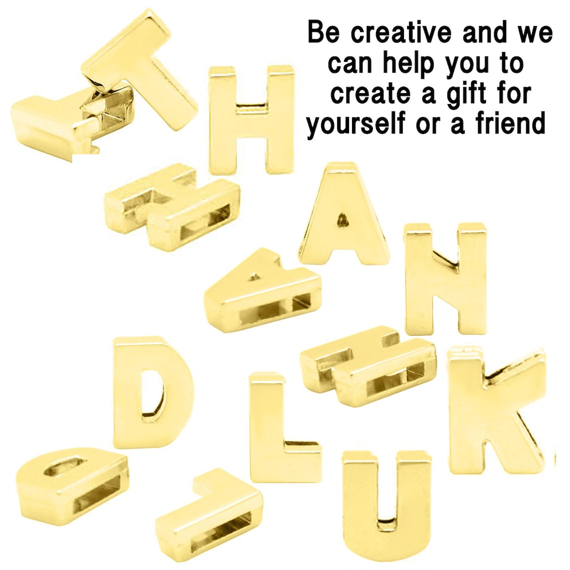 Gold Slide Letters 8mm Slider Letters MULTIPLE DISCOUNTS | Etsy