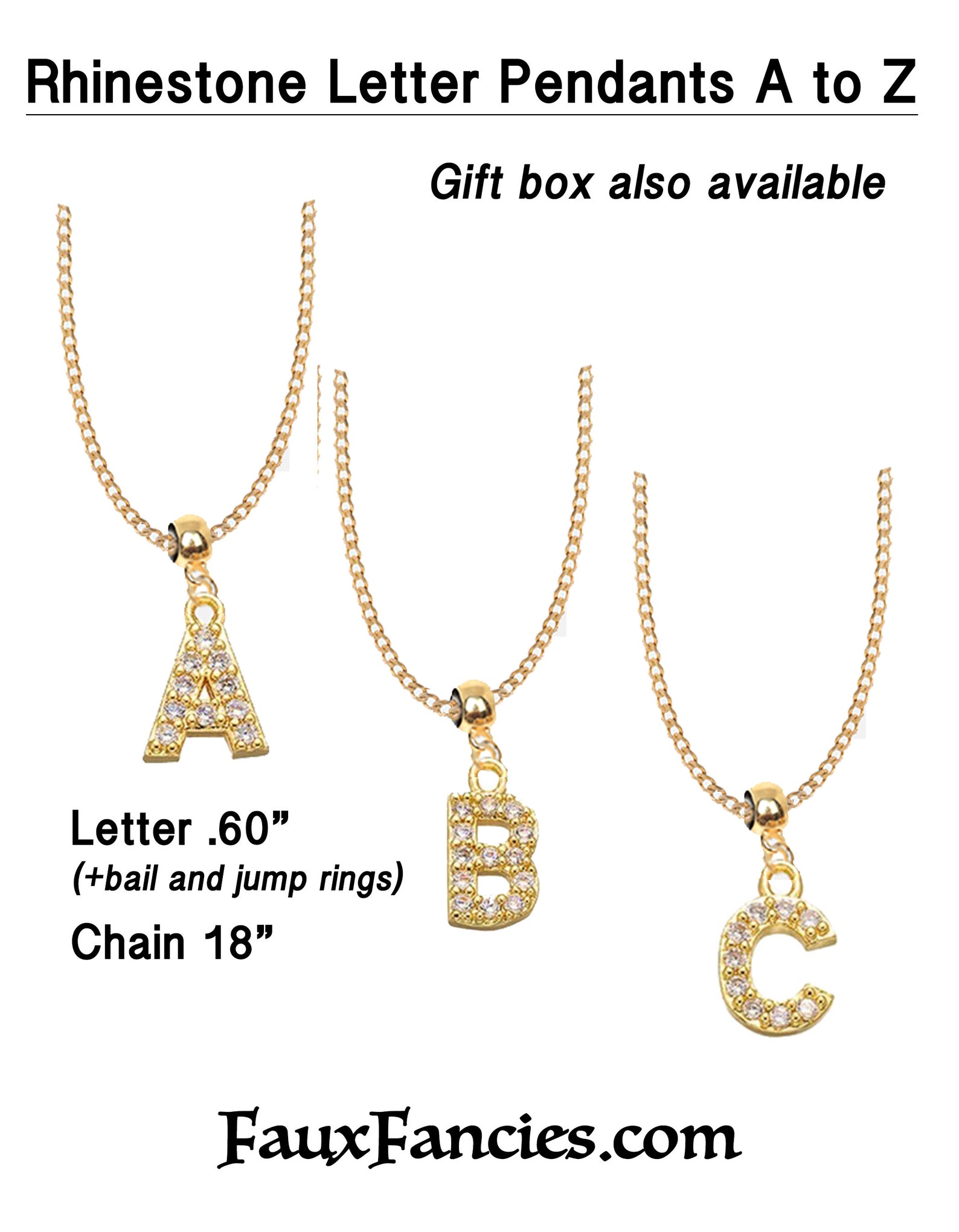 Dangle Letter Charms Rhinestone Charms Gold Tone Dangle | Etsy