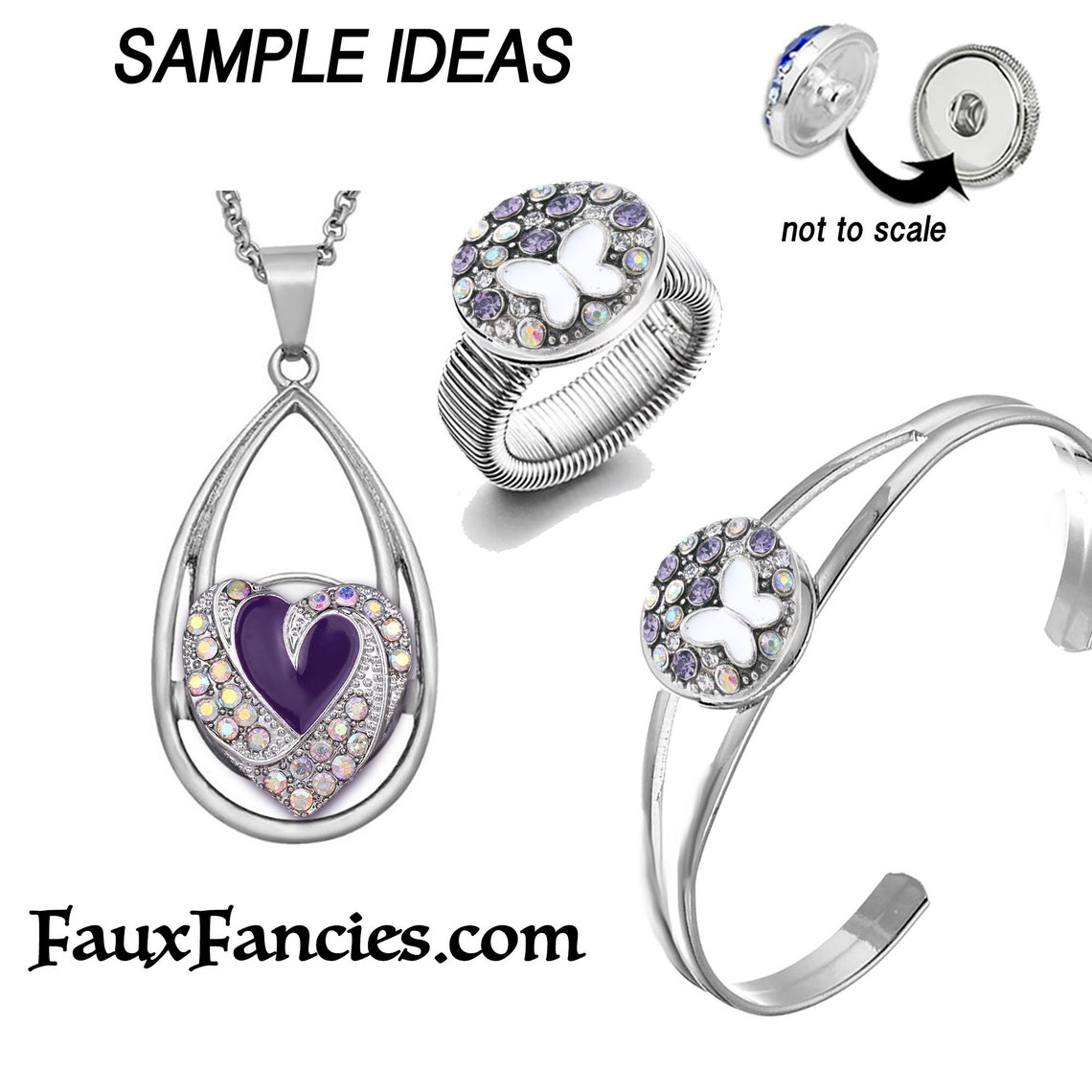 Pretty Purple SNAP Buttons Snap Button 18mm Ginger Snaps - Etsy