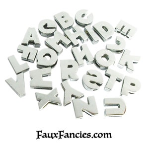 8mm Silver Slide Letters, MULTIPLE DISCOUNTS, Initial Charms, Slider ...