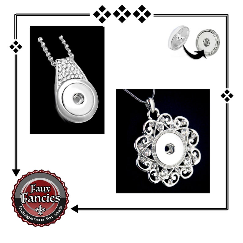 RHINESTONE Snap Button Pendants Snap Jewelry Pendant Ginger - Etsy