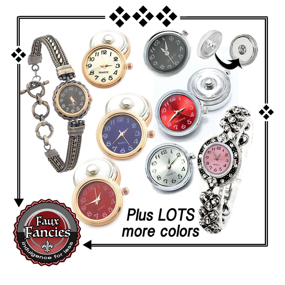 CLEARANCE! Snap Button WATCHES for 18mm Bases, Snap Buttons, Ginger ...