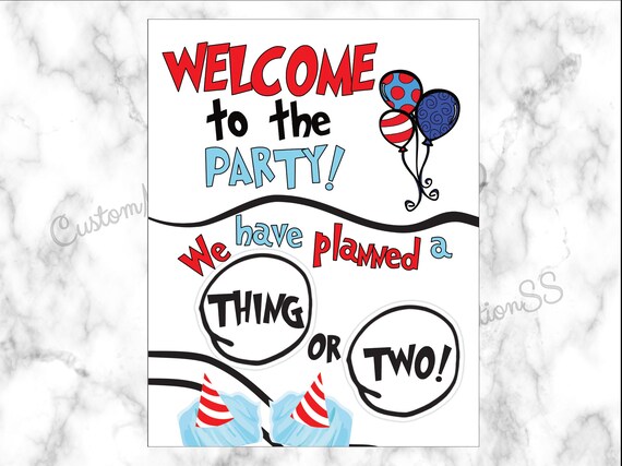 Welcome Sign Things Party Welcome Sign Birthday Baby - Etsy
