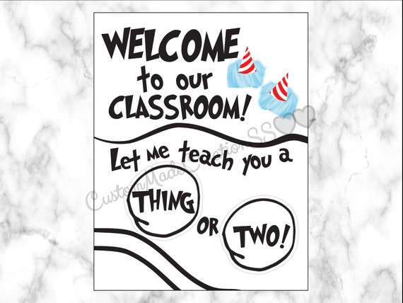 Party School Classroom Welcome Sign Teach Decorations | Etsy