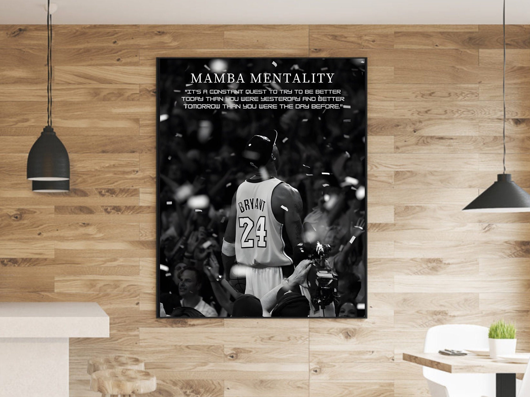 Mamba Mentality Motivation Quotes Wall Decor Inspirational Poster ...