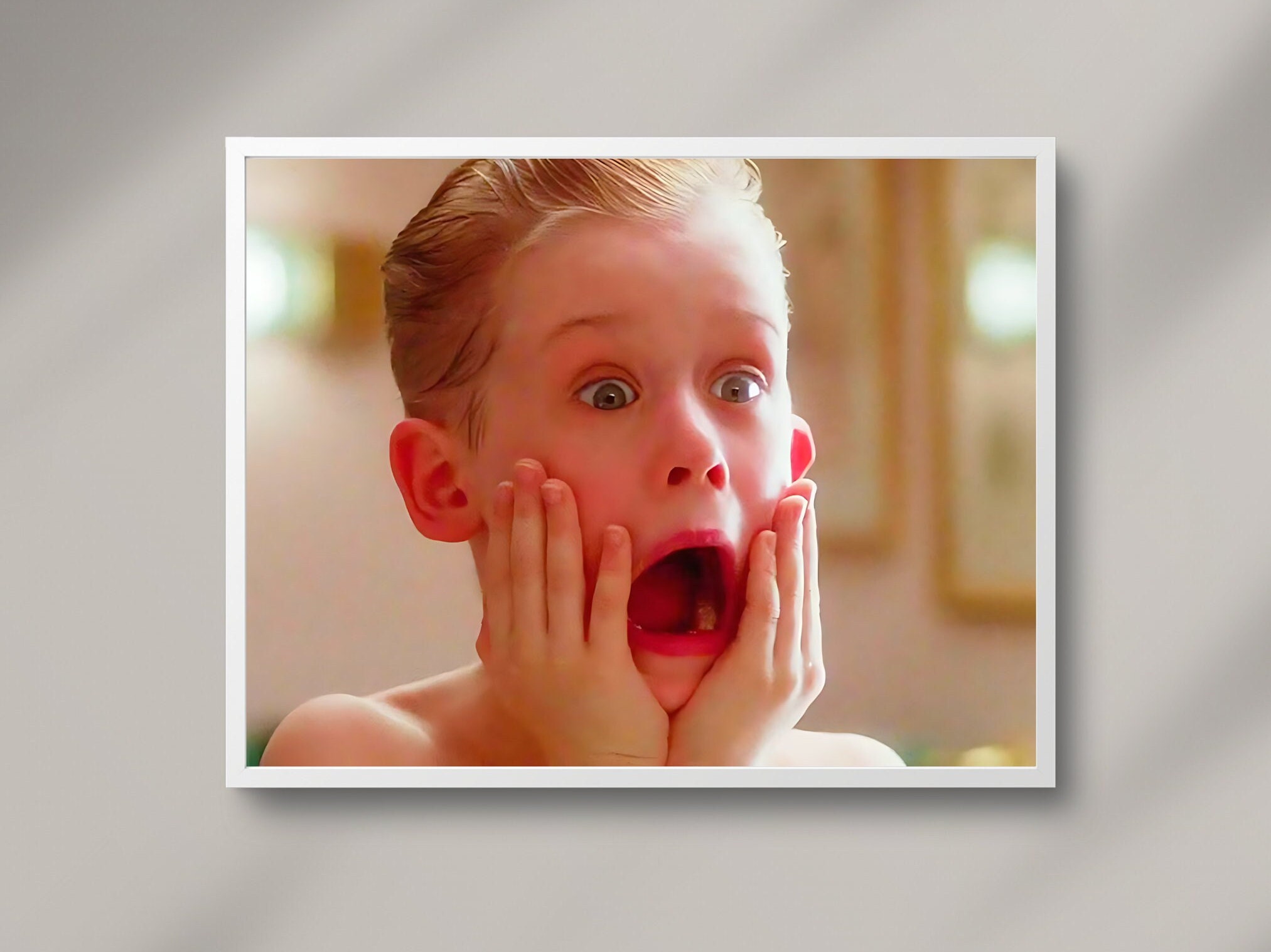 Home Alone Movie Poster, Funny Bathroom Wall Art Print, Kevin ...