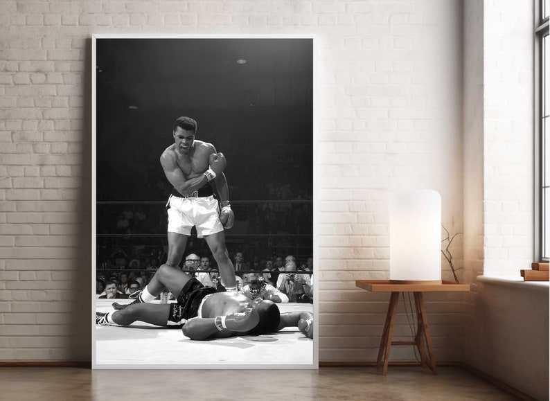 Muhammad Ali Poster, Muhammad Ali Print Wall Art, Black&white Sport ...