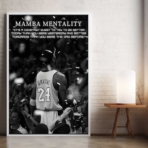Mamba Mentality Motivation Quotes Wall Decor Inspirational Poster ...