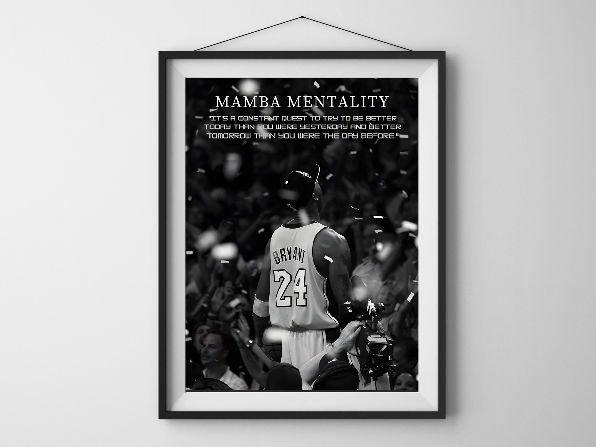 Mamba Mentality Motivation Quotes Wall Decor Inspirational Poster ...