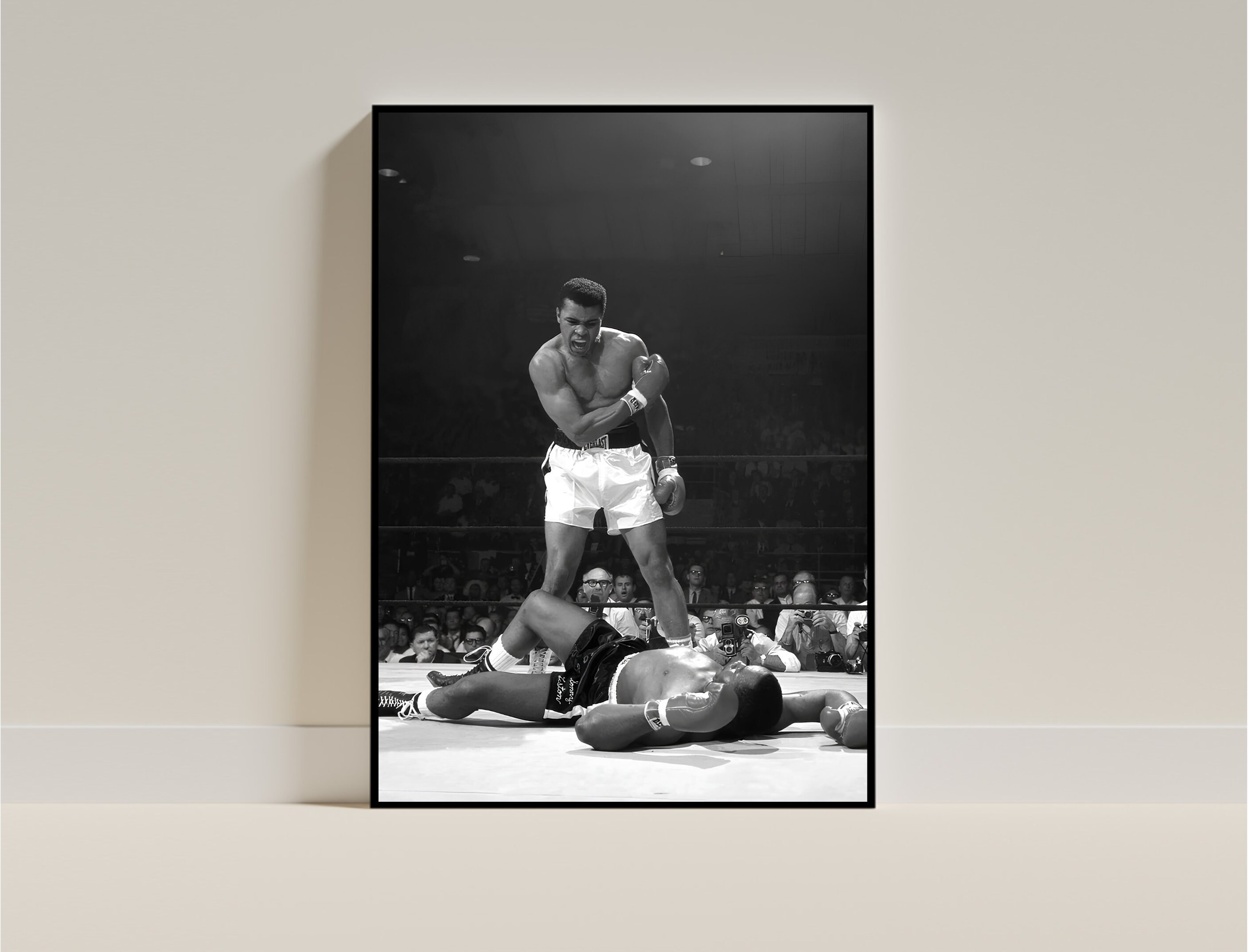Muhammad Ali Poster, Muhammad Ali Print Wall Art, Black&white Sport ...