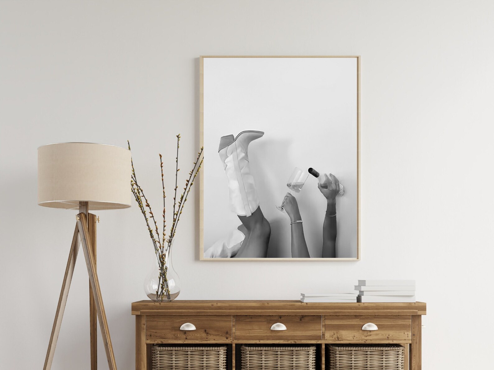 Woman Drinking Wine Elegant Urban, Alcohol Wall Art Print Bar Cart ...