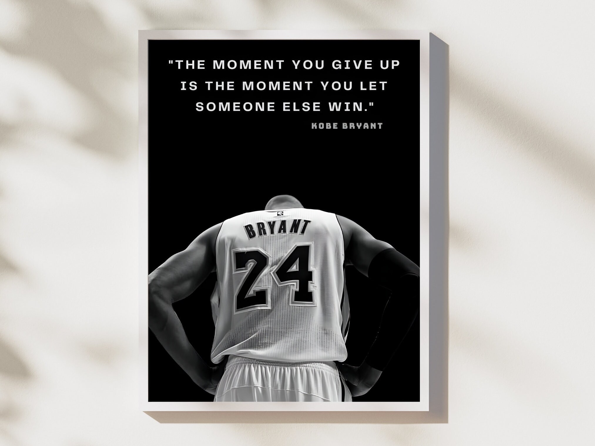 MOTIVATIONAL Quotes WALL ART Decor Inspirational Poster Kobe Bryant ...