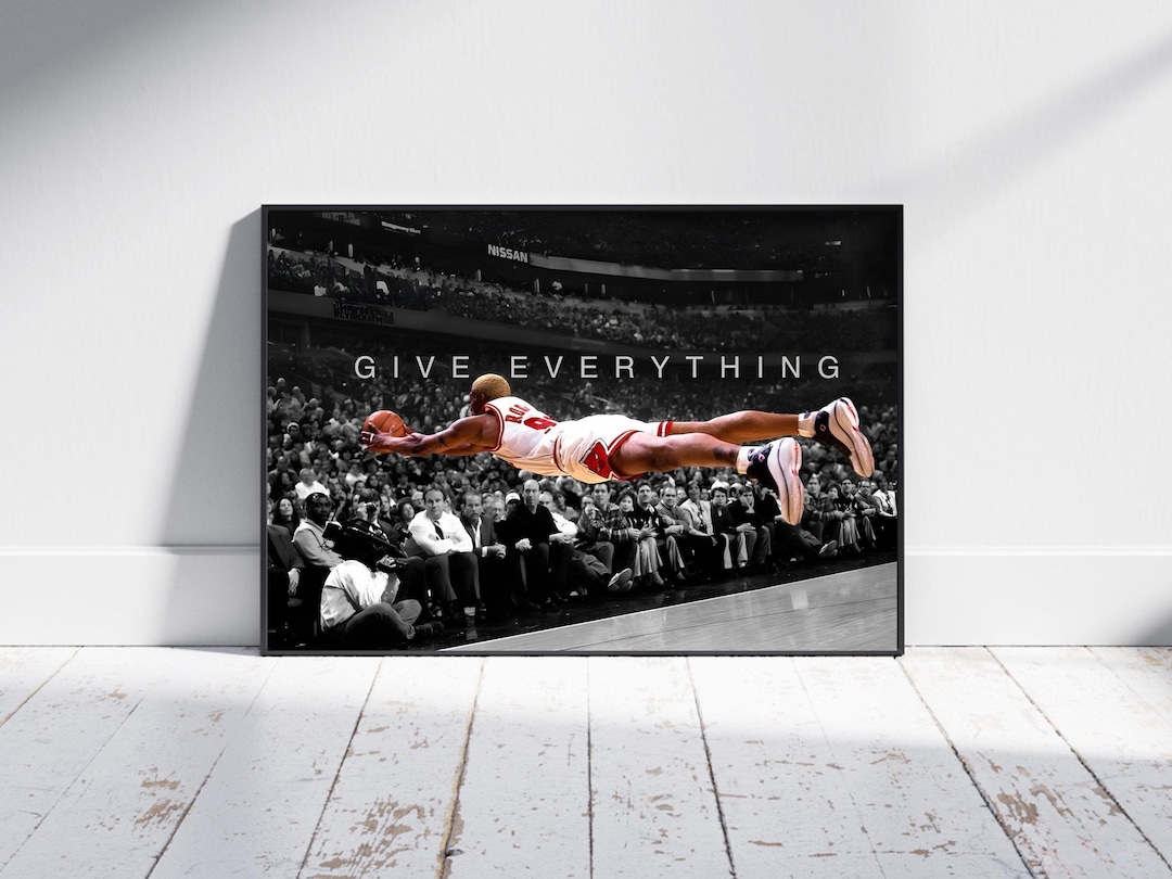 GIVE EVERYTHING Dennis Rodman Basketball Player Wall Decor Super Star ...