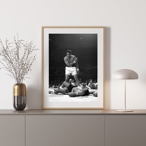 Muhammad Ali Poster, Muhammad Ali Print Wall Art, Black&white Sport ...
