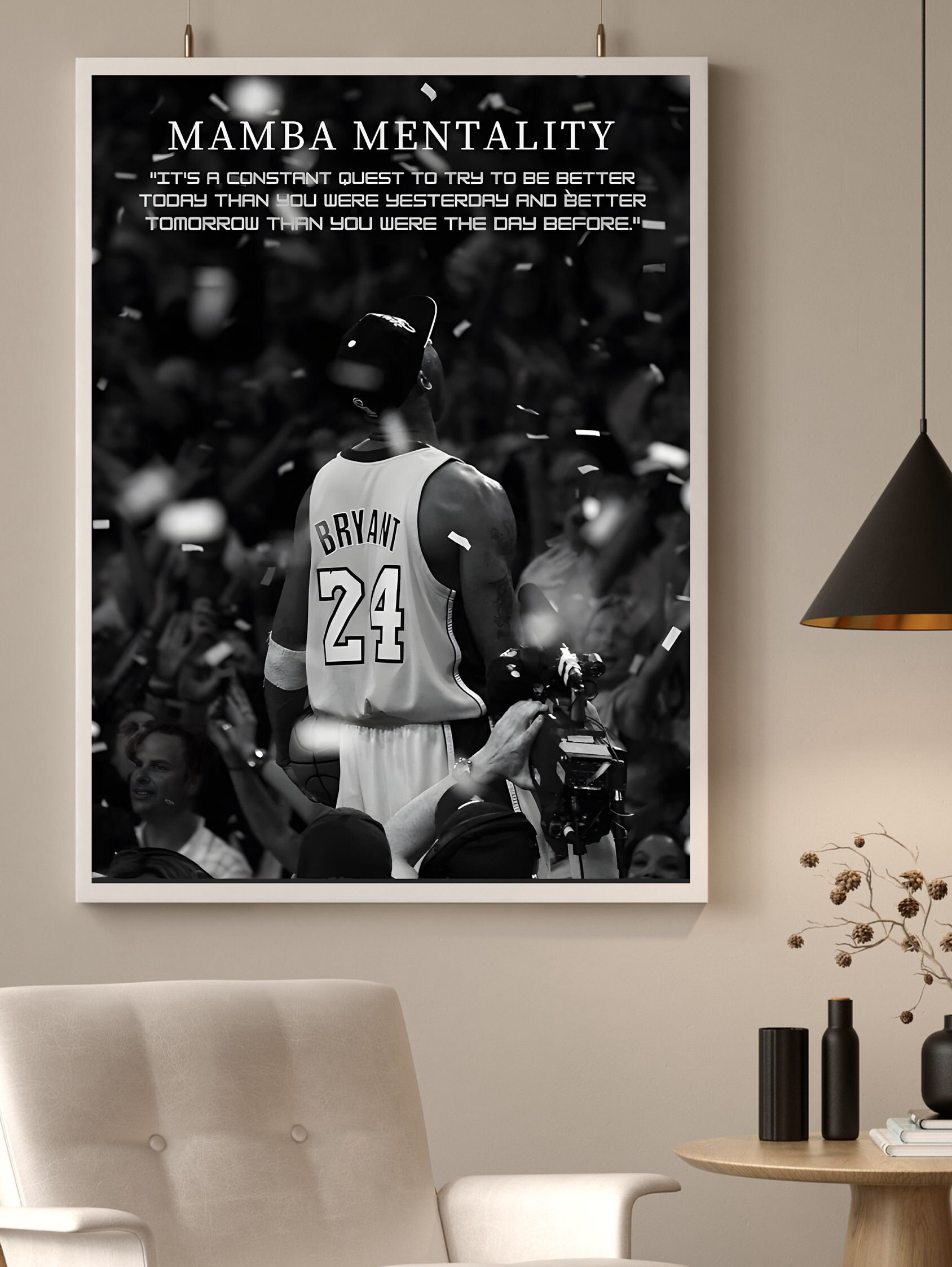 Mamba Mentality Motivation Quotes Wall Decor Inspirational Poster ...