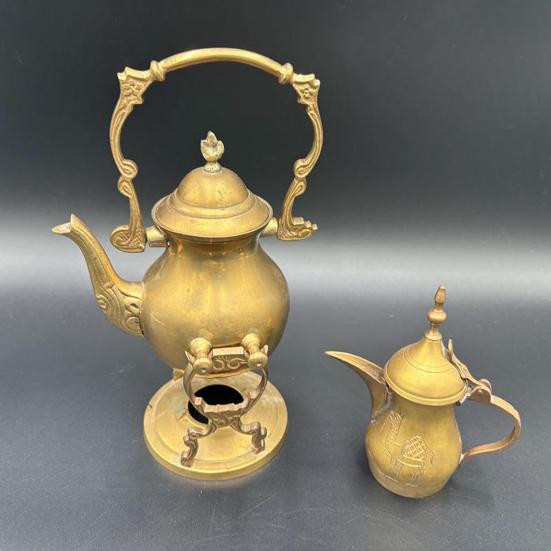 Brass Tilting Teapot - Etsy