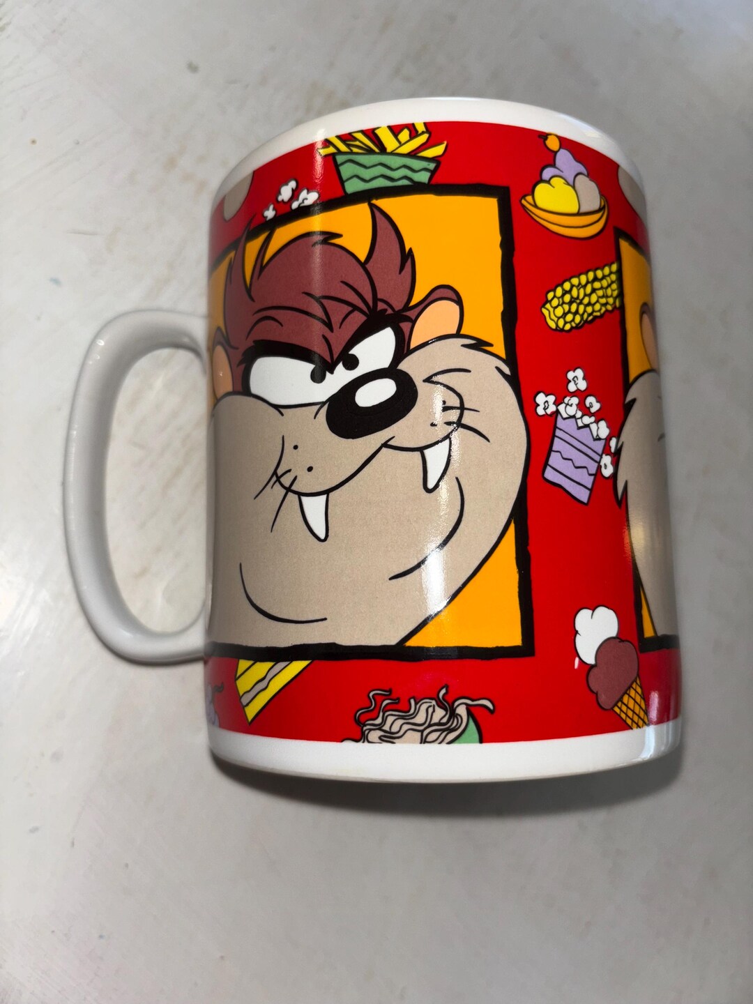 Taz Coffee Mug, Vintage 1994 Warner Bros Sakura Tasmanian Devil ...