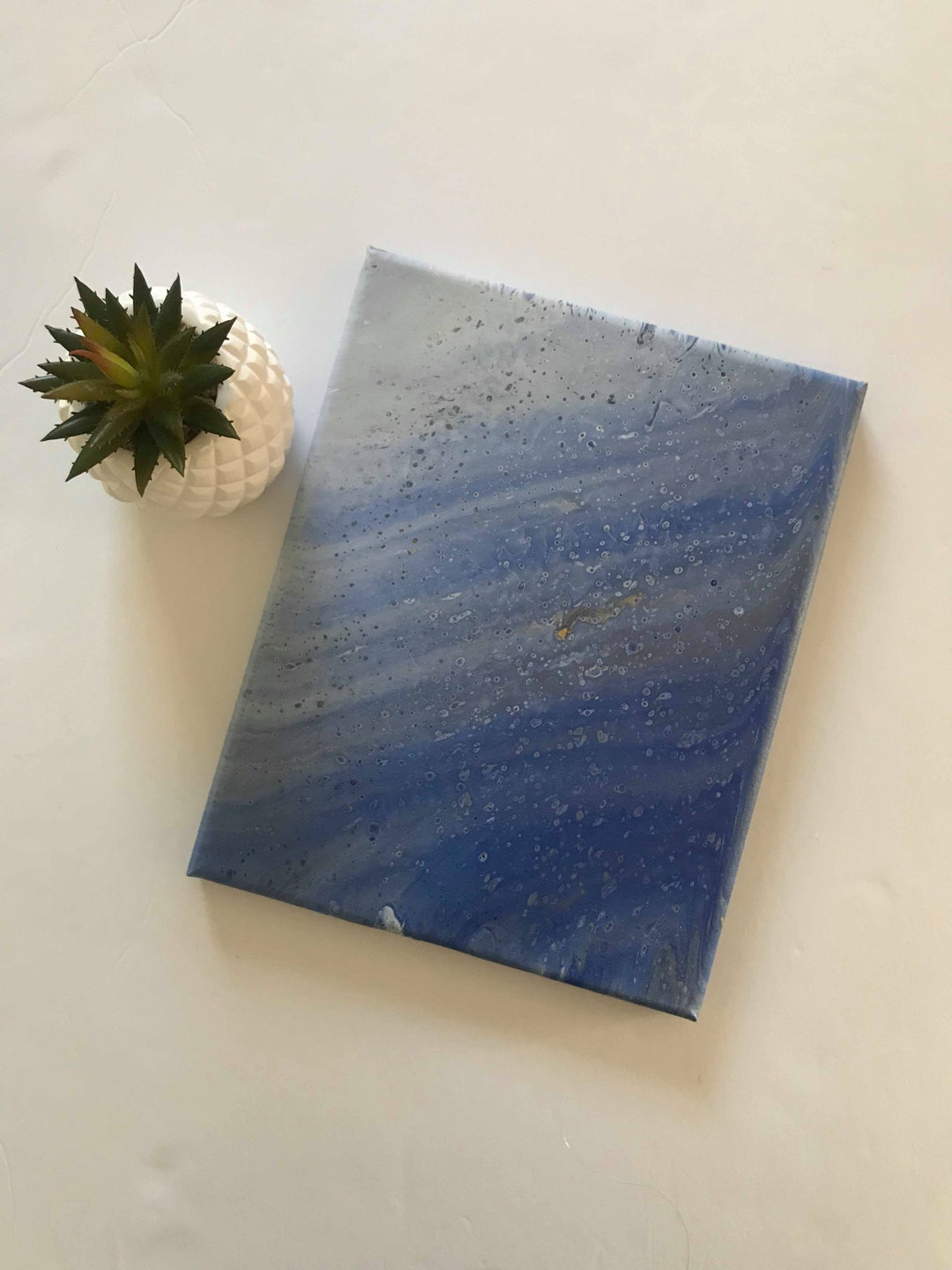 Blue Acrylic Painting Table - Abstract Art - Wall or Tablet Decoration ...
