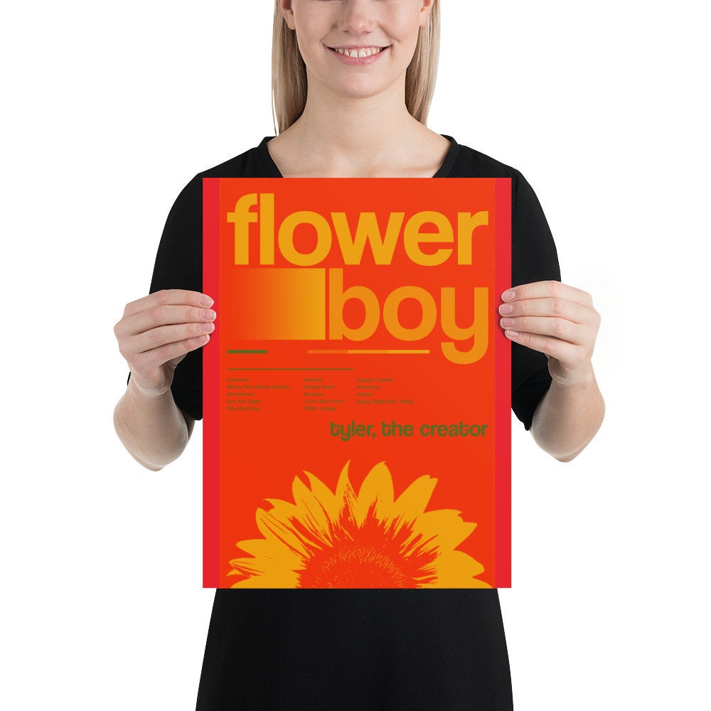 Flower Boy - Tyler, The Creator | Swiss Bauhaus Style Album Poster sold ...