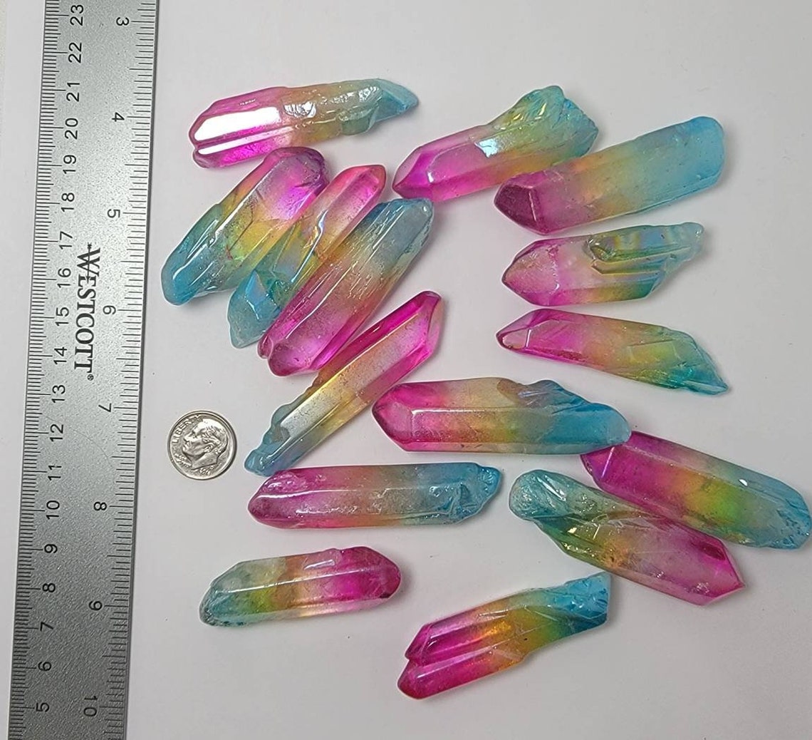 Tumbled Tri-color Jelly Aura Quartz Piece - Etsy