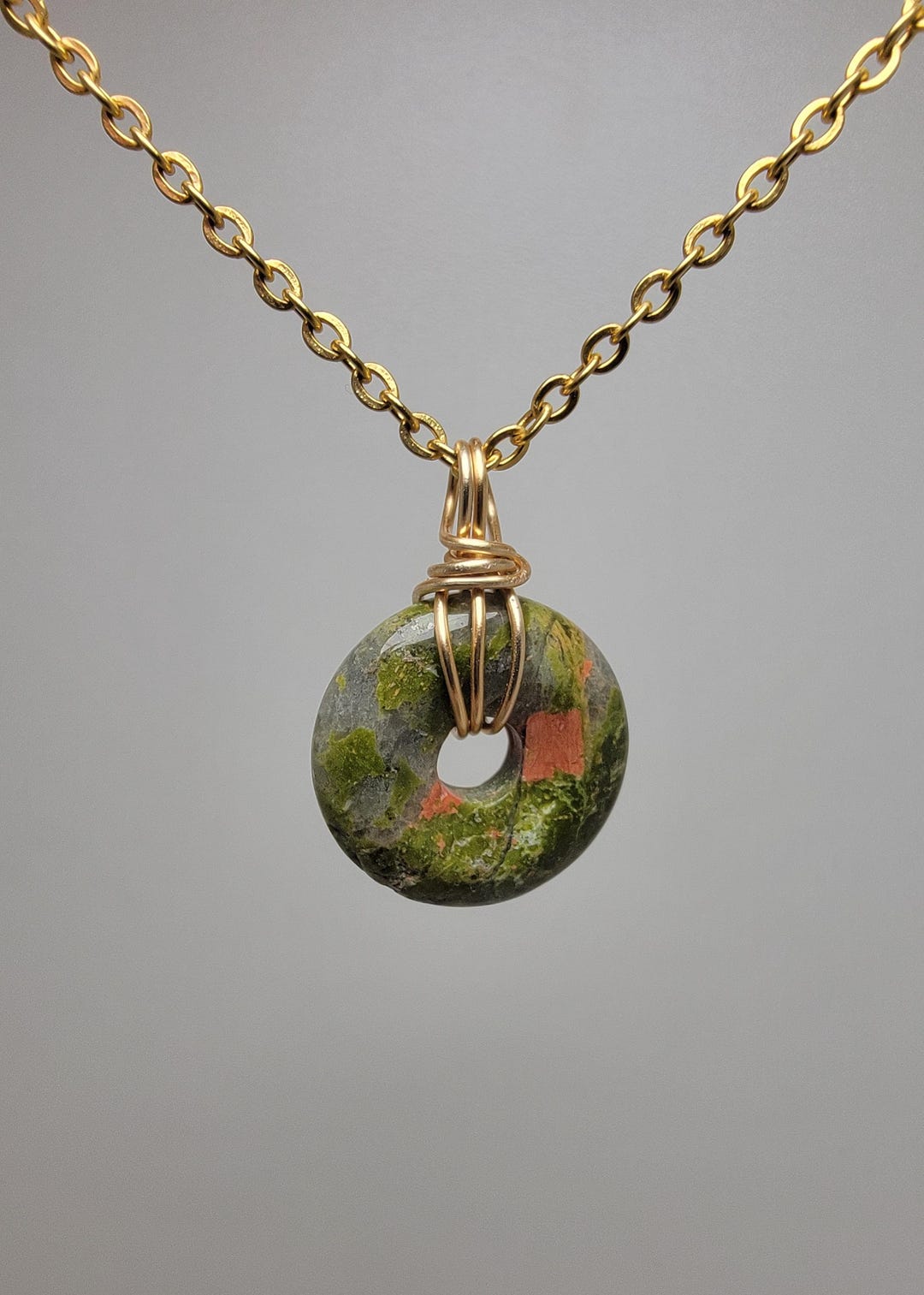 Small Unakite Pi Stone - Etsy