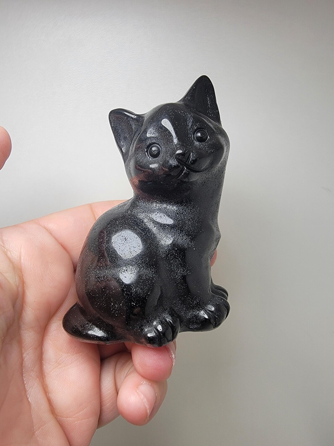 Obsidian Cat Carving (roughly 3-3/16") - Etsy