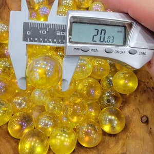 Yellow Jelly Aura Quartz Mini Sphere (roughly 16 to 20 Mm) - Etsy