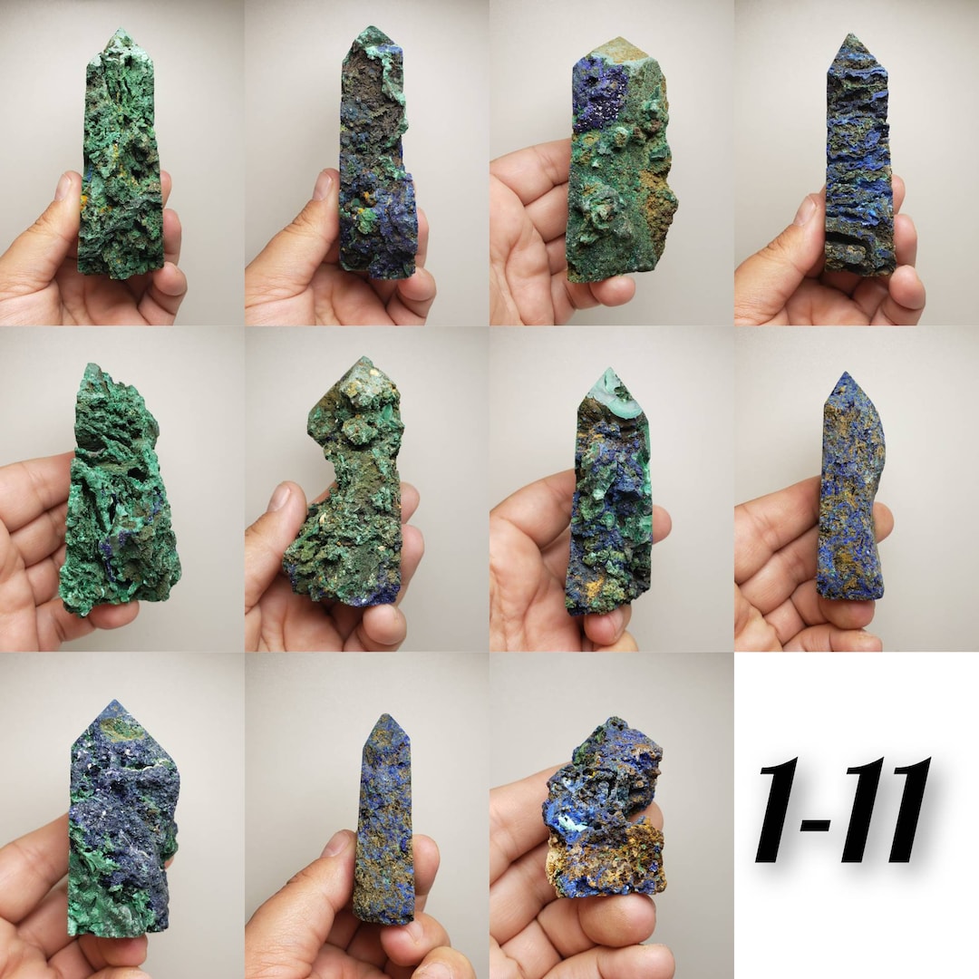 Rough Azurite With Malachite Tower Specimen (you Pick) - Etsy